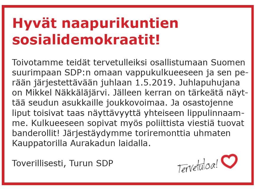 Vappua viettämään - SDP Naantali